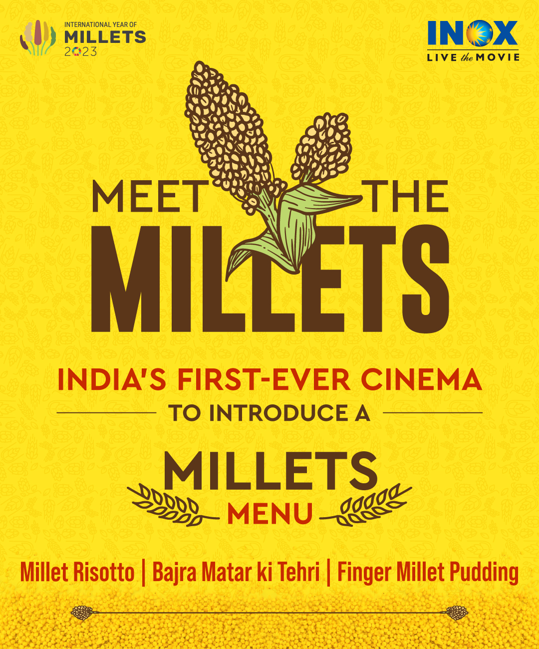 INOX introduces new millet dishes in theatres, under “International ...